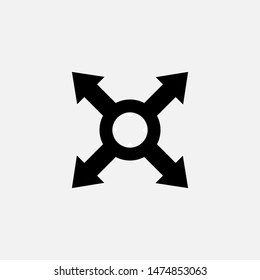Move Icon Navigation Illustration Simple Vector Stock Vector (Royalty ...