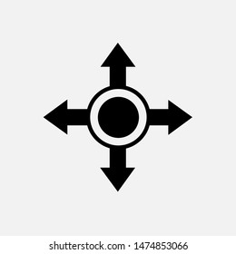 Move Icon Navigation Illustration Simple Vector Stock Vector (Royalty ...