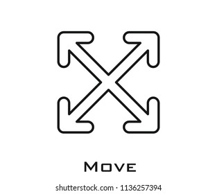 Move Icon Signs Stock Vector (Royalty Free) 1136257394 | Shutterstock