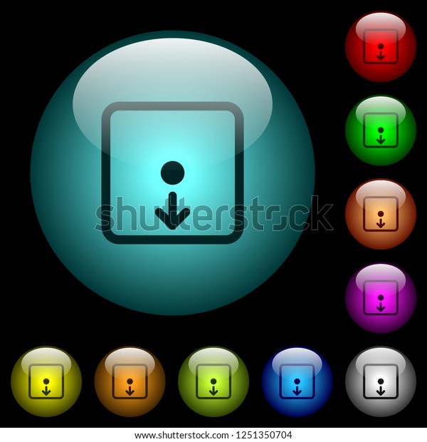 Move Object Down Icons Color Illuminated Stock Vector (Royalty Free ...