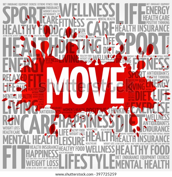 Move Word Cloud Background Health Concept Stock Vector (Royalty Free ...
