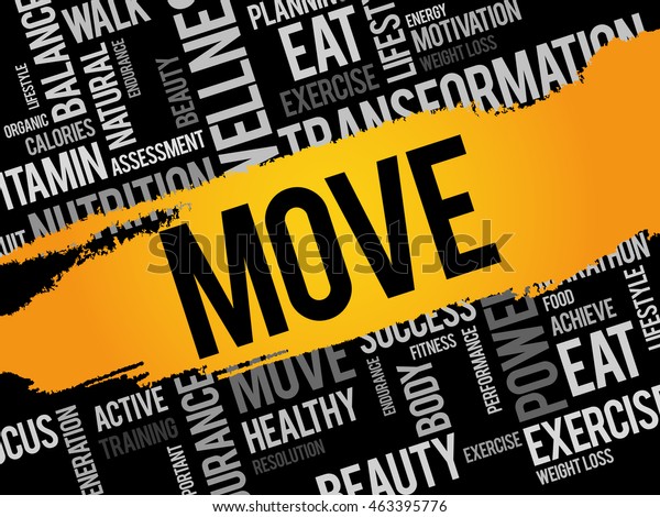 Move Word Cloud Collage Health Concept Stock Vector (Royalty Free ...