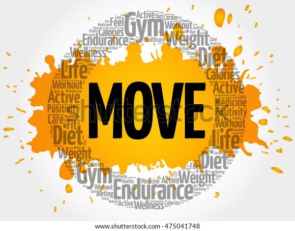 Move Word Cloud Collage Health Concept Stock Vector (Royalty Free ...