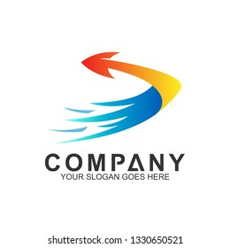 Movement Arrow Logo Fast Motion Vector Stock Vector (Royalty Free ...