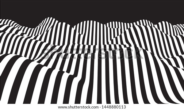 Movement Lines Illusion Abstract Wave Whith Stock Vector (Royalty Free ...