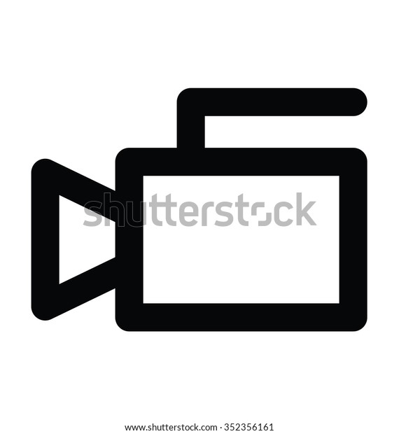 Movie Camera Bold Line Icon Stock Vector (Royalty Free) 352356161 ...