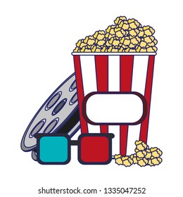 Movie Cinema Elements Blue Lines Stock Vector (Royalty Free) 1335047252 ...