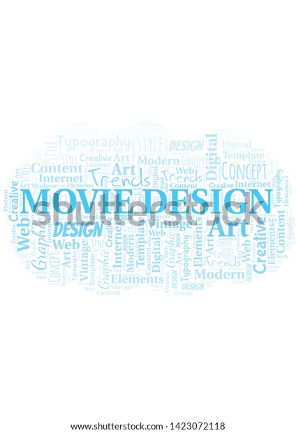 Movie Design Word Cloud Wordcloud Made Stock Vector (Royalty Free ...