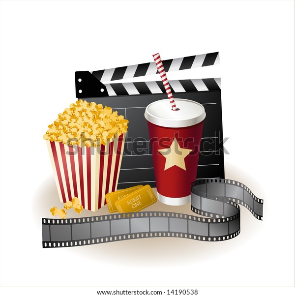 Movie Items Stock Vector (Royalty Free) 14190538 | Shutterstock