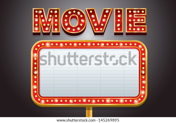 Movie Marquee Stock Vector (Royalty Free) 145269895