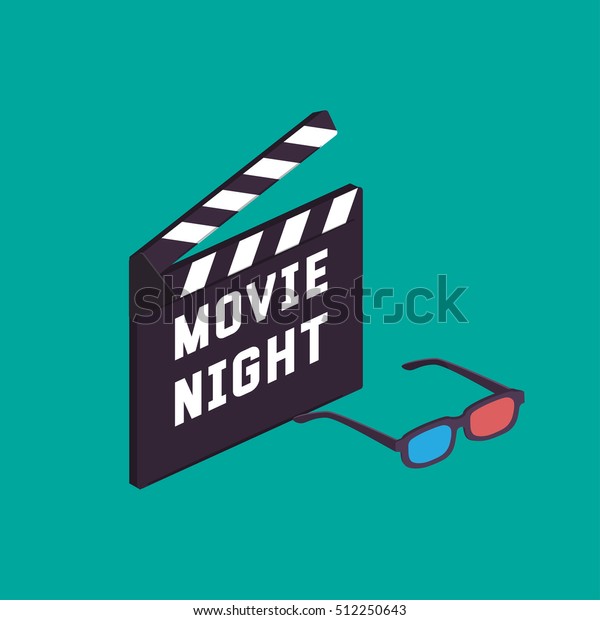 Movie Night Time Stock Vector (Royalty Free) 512250643 | Shutterstock