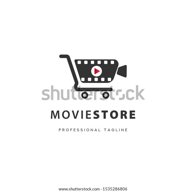 Movie Store Logo Template Design Vector Stock Vector (Royalty Free ...