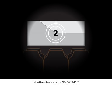 Movie Theater Movie Loading On Screen Stock Vector (Royalty Free ...