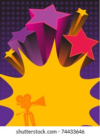Movie Theme Background Vector Illustration Stock Vector (Royalty Free ...