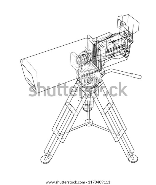 Moviecinema Camera Concept Vector Rendering 3d Stock Vector (Royalty ...