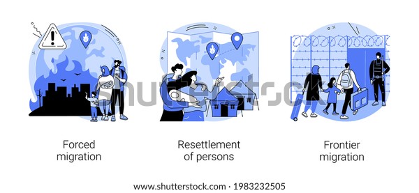 Moving Abroad Abstract Concept Vector Illustrations Stock Vector ...