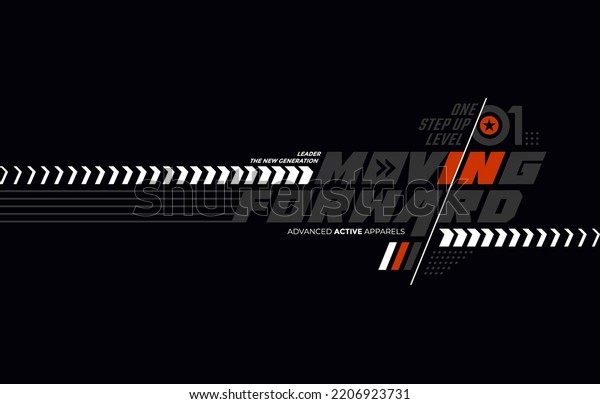 Moving Forward Modern Stylish Typography Slogan Stock Vector (Royalty ...