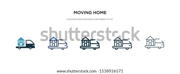 Moving Home Icon Different Style Vector Stock Vector (Royalty Free ...