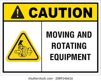 Moving Rotating Equipment Sign Vector Design Stock Vector (Royalty Free ...