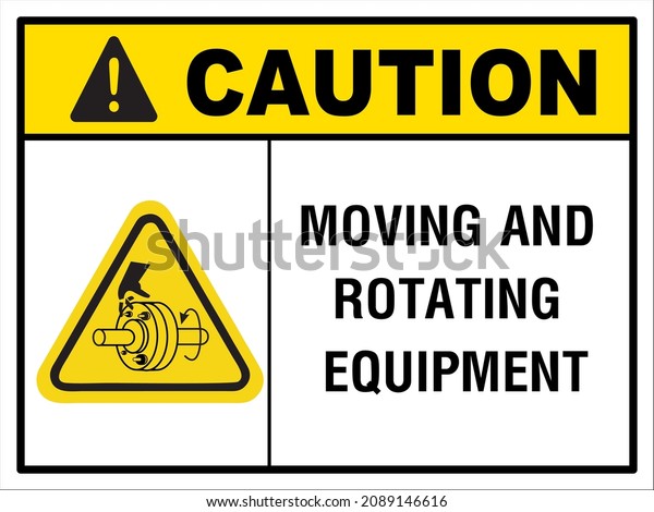 Moving Rotating Equipment Sign Vector Design Stock Vector (Royalty Free ... Moving Rotating Equipment Sign Vector Design Stock Vector (Royalty Free ...