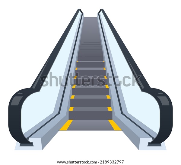 Moving Staircase Modern Flat Design Style Stock Vector (Royalty Free ...