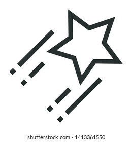 Moving Star Minimal Line Web Icon Stock Vector (Royalty Free ...