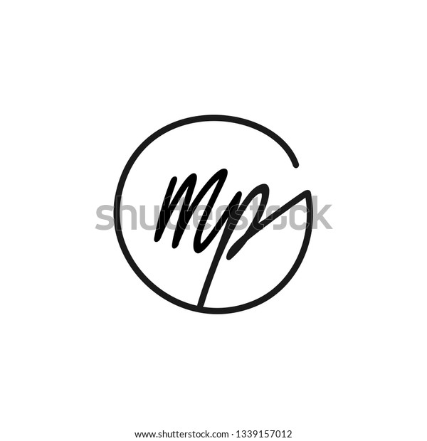 Mp Initial Signature Logo Handwriting Logo Stock Vector (Royalty Free ...