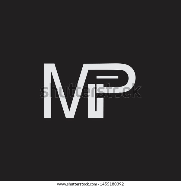 Mp Intial Logo Capital Letters Black Stock Vector (Royalty Free ...