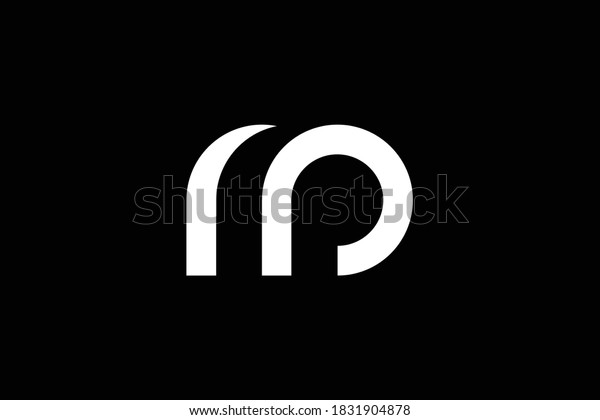 Mp Letter Logo Design On Luxury Stock Vector (Royalty Free) 1831904878