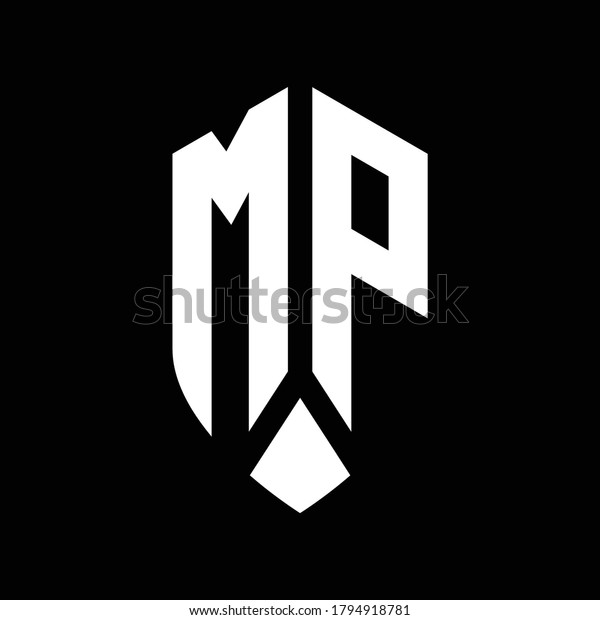 Mp Logo Monogram Emblem Shield Style Stock Vector (Royalty Free ...
