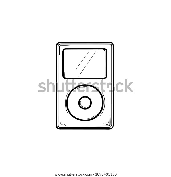 Mp3 Player Hand Drawn Outline Doodle Stock Vector (Royalty Free ...