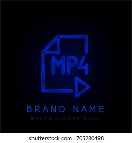 Mp4 Blue Chromium Metallic Logo Stock Vector (Royalty Free) 705280498 ...