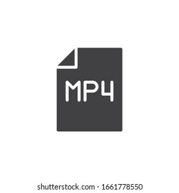 Mp4 Media File Vector Icon Filled Stock Vector (Royalty Free) 1661778550 | Shutterstock