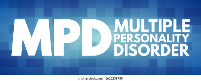 Mpd Multiple Personality Disorder Acronym Medical Stock Vector (Royalty ...