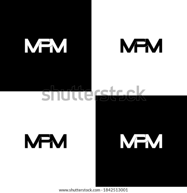Mpm Letter Original Monogram Logo Design Stock Vector (Royalty Free ...