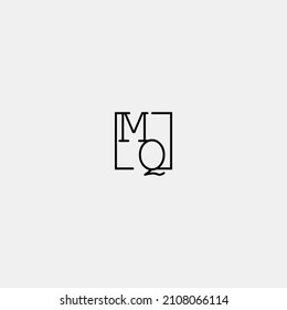 Mq Initial Logo Line Concept High Stock Vector (Royalty Free ...