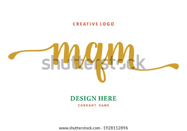 Mqm Lettering Logo Simple Easy Understand Stock Vector (Royalty Free ...