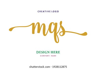 Mqs Lettering Logo Simple Easy Understand Stock Vector (Royalty Free ...