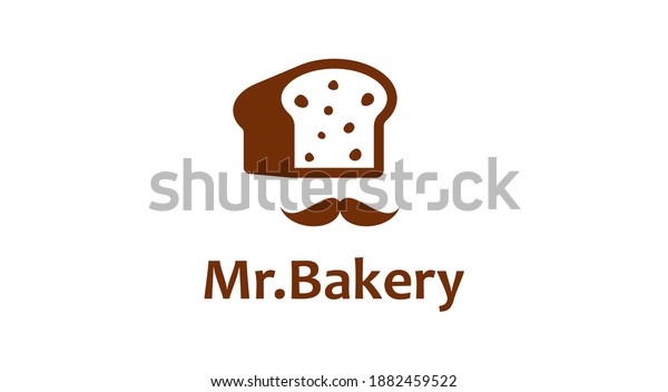 Mr Bakery Vector Logo Bread Logo Stock Vector (Royalty Free) 1882459522