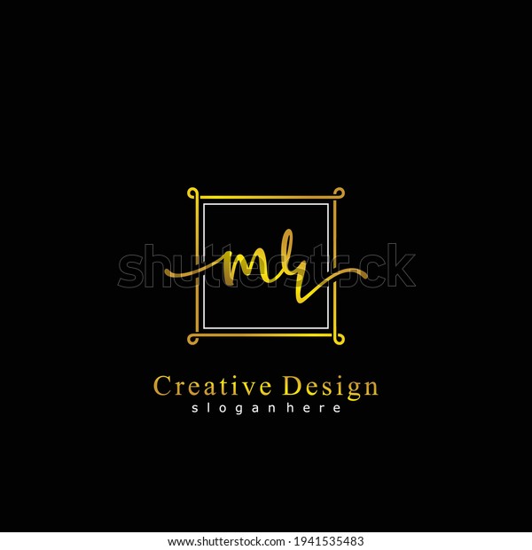 Mr Initial Calligraphy Handwritten Logo Handwritten Stock Vector ...