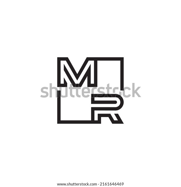 Mr Initial Logo Letters High Quality Stock Vector (Royalty Free ...