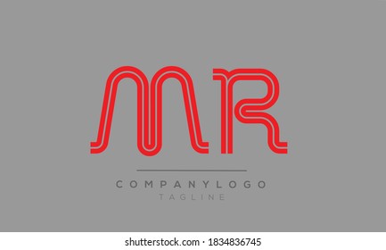 Mr Initials Letter Text Alphabet Logo Stock Vector (Royalty Free ...