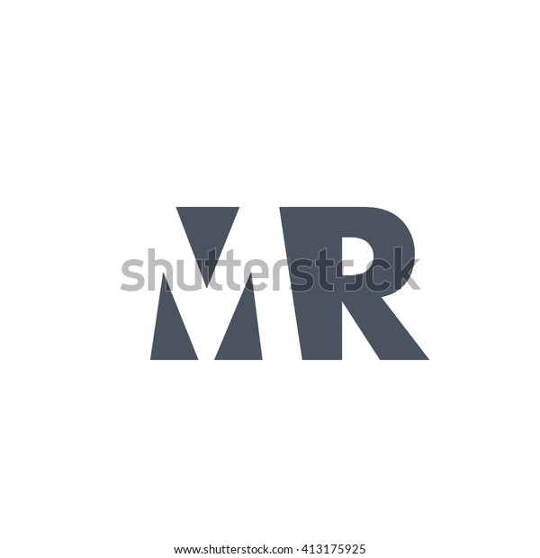 MR Logo. Elemento de carta de promoción de marca gráfica vectorial ...