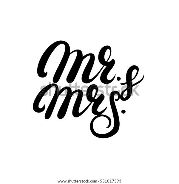 Mr and Mrs hand written lettering. Mister and Missis wedding ...