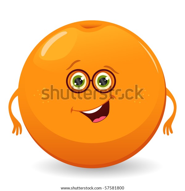 Mr Orange Cartoon Character Stock Vector (Royalty Free) 57581800