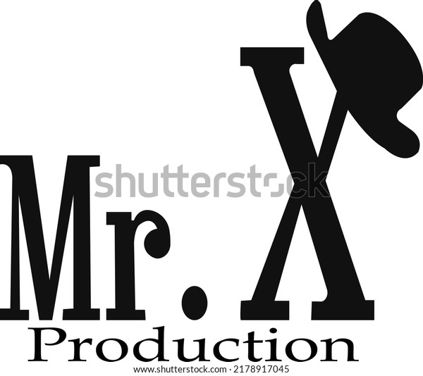 Mr X Production Company Logo Design Stock Vector (Royalty Free ...