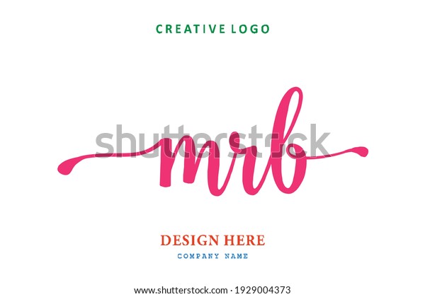 Mrb Lettering Logo Simple Easy Understand Stock Vector (Royalty Free ...