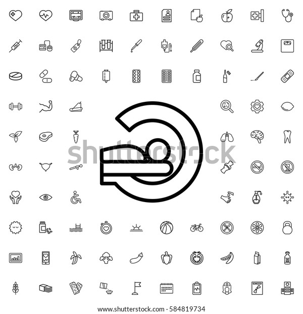 Mri Icon Illustration Isolated Vector Sign Stock Vector (Royalty Free ...