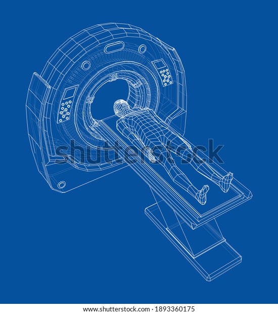 Mri Magnetic Resonance Imaging Machine Scanning Stock Vector (Royalty ...