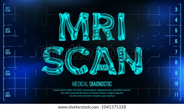 Mri Scan Banner Vector Medical Background Stock Vector (Royalty Free ...